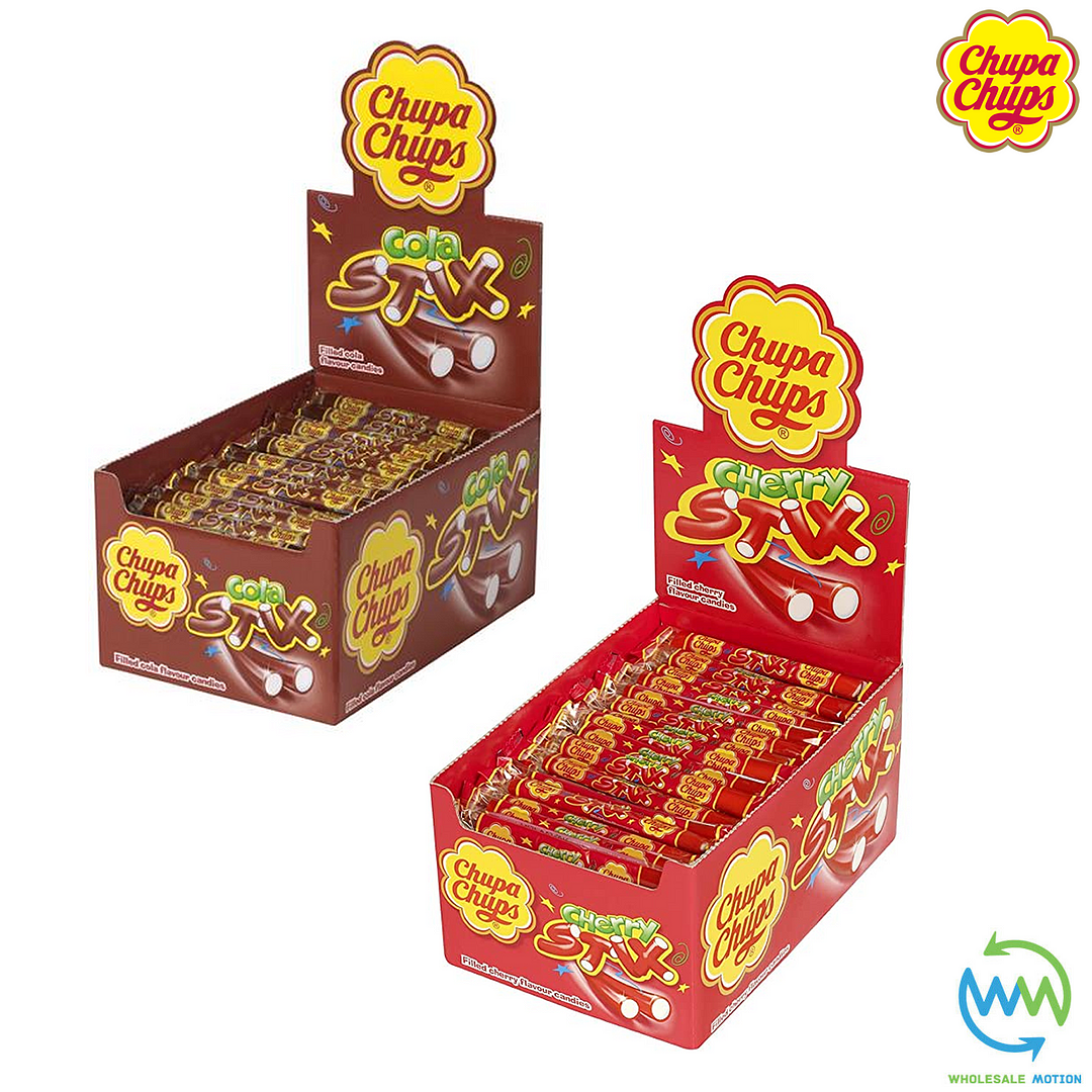 Chupa Chups CHERRY & COLA STIX Individual Wrapped SWEETS 10g CHEW Retro ...