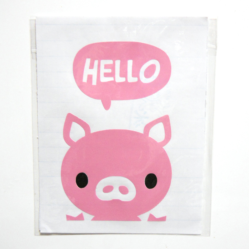 Cute Pink Hello Pig Switch Wall Window Sticker PVC Art Decal Home Dec-m ...