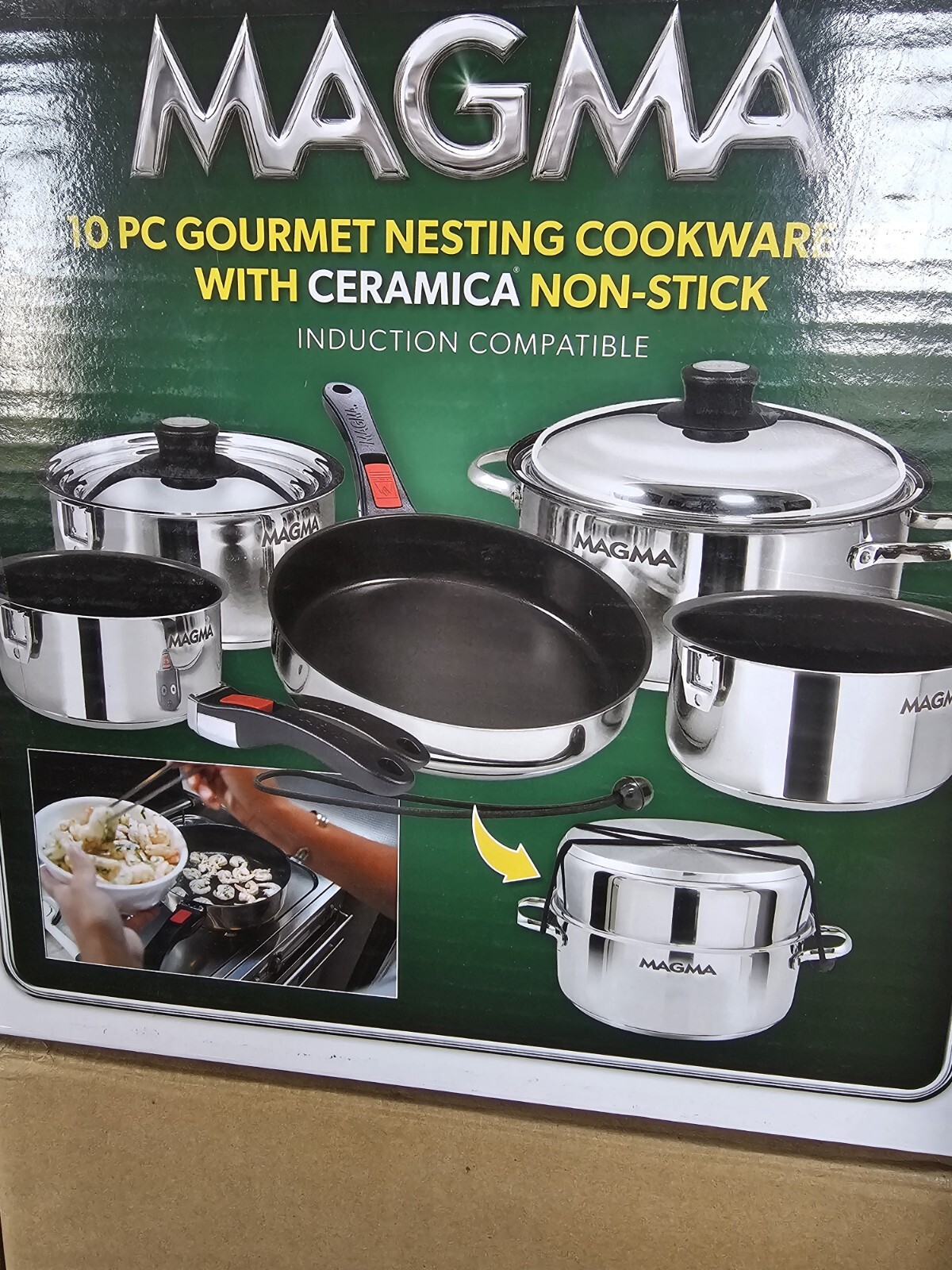 RV /MARINE Magma Induction Ceramic Non-Stick Cookware Set of 10 (A10 ...