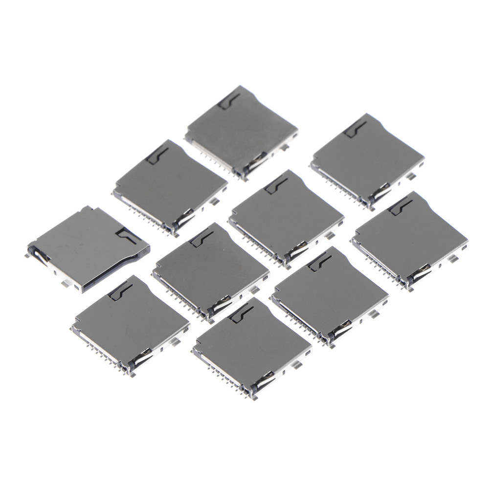10pc 8 pin Mini card TF Card Holder Memory Card Slot Connector Socket ...
