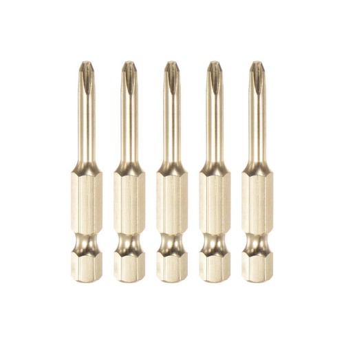 5pcs PH2 Phillips Head Screwdriver Drill 2" Length 0.16" Dia 1/4 Inch ...
