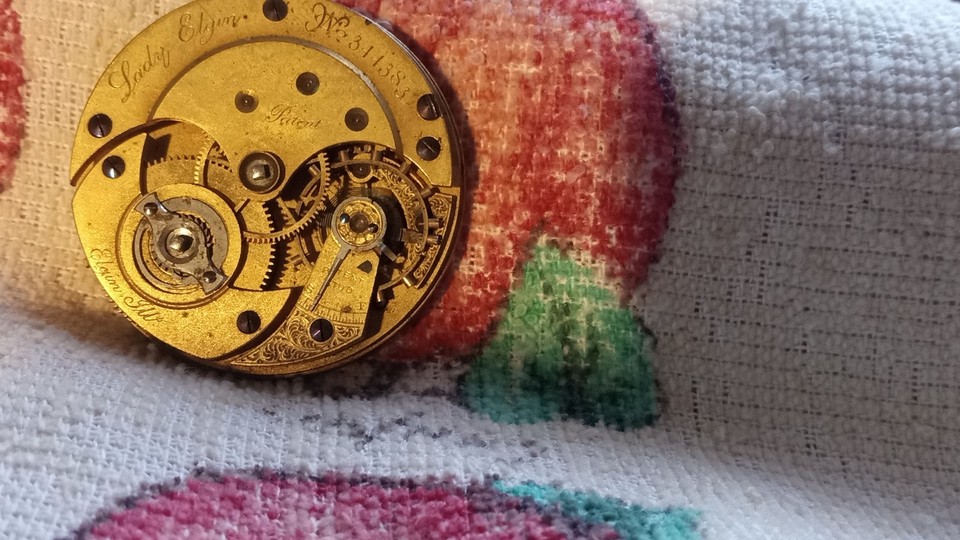 LADY ELGINS GAIL BORDEN DEXTER ST KW KS POCKET WATCH MOVEMENTS LOT W ...