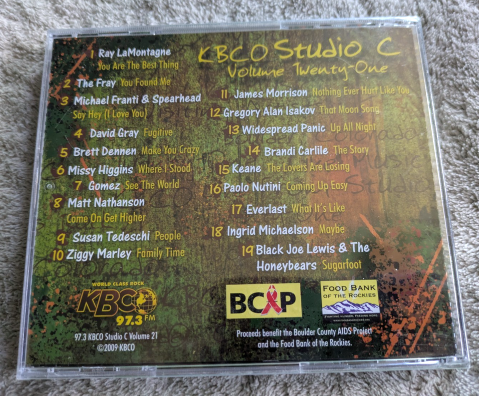 KBCO Live in Studio C Volume Vol 21 Ziggy Marley Everlast Widespread ...