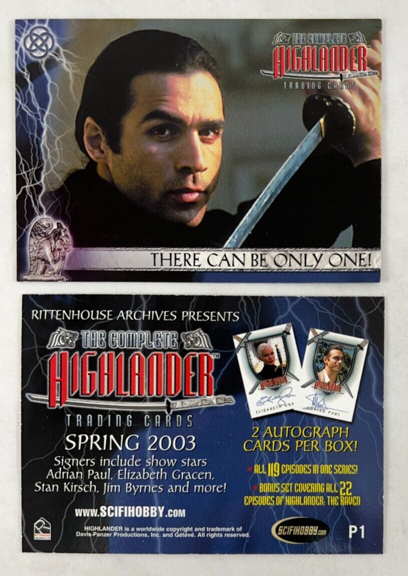 CHEAP PROMO CARD: THE COMPLETE HIGHLANDER TRADING CARDS (Rittenhouse ...