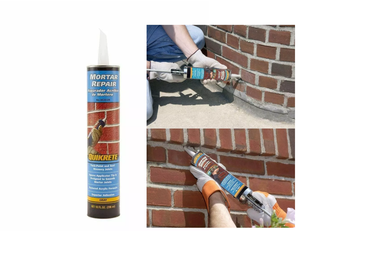 Quikrete Acrylic Mortar Repair 10.1 oz Gray | eBay