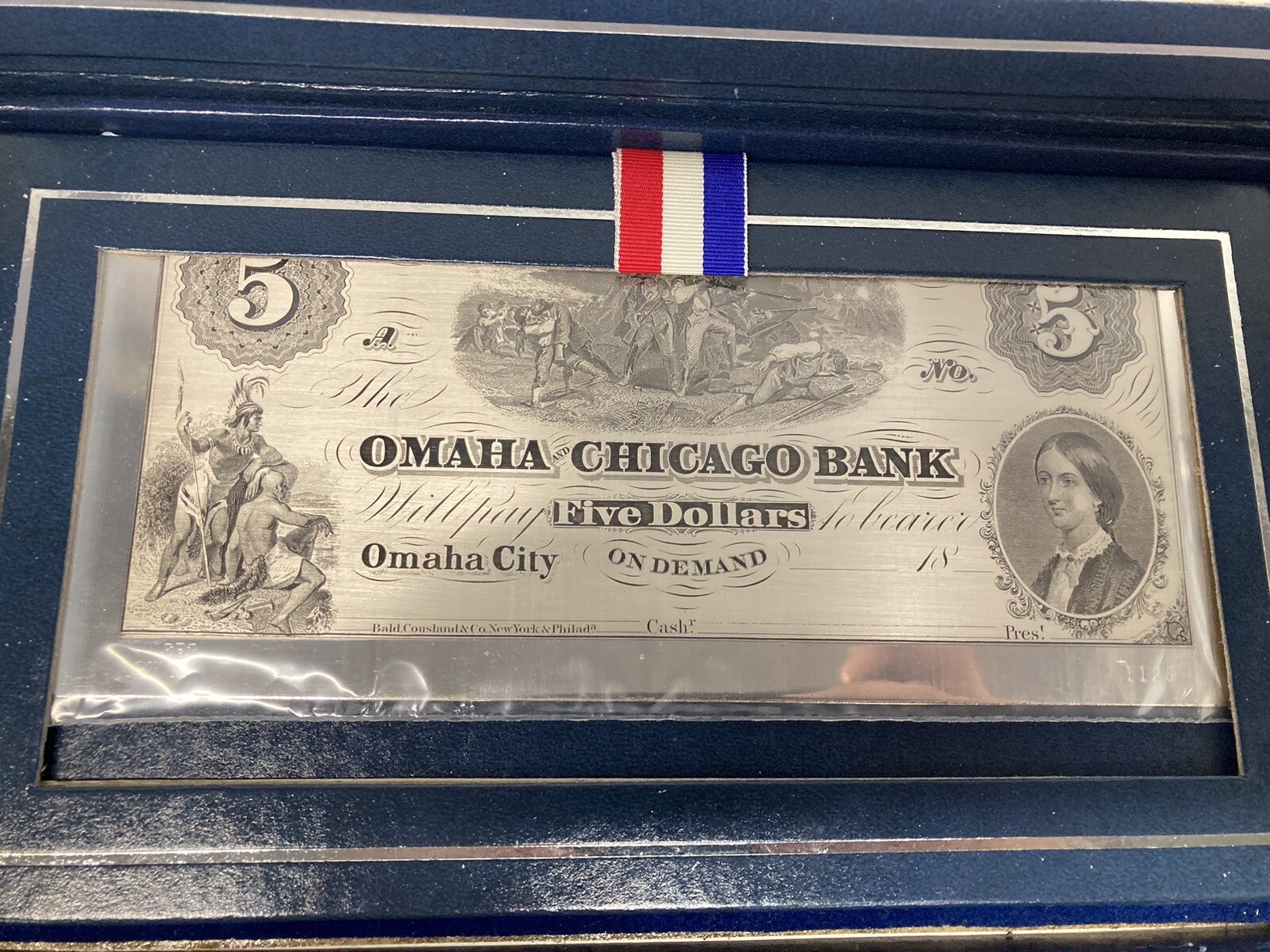 Historic American Currency Sterling Silver Banknote Series-$5 Omaha ...