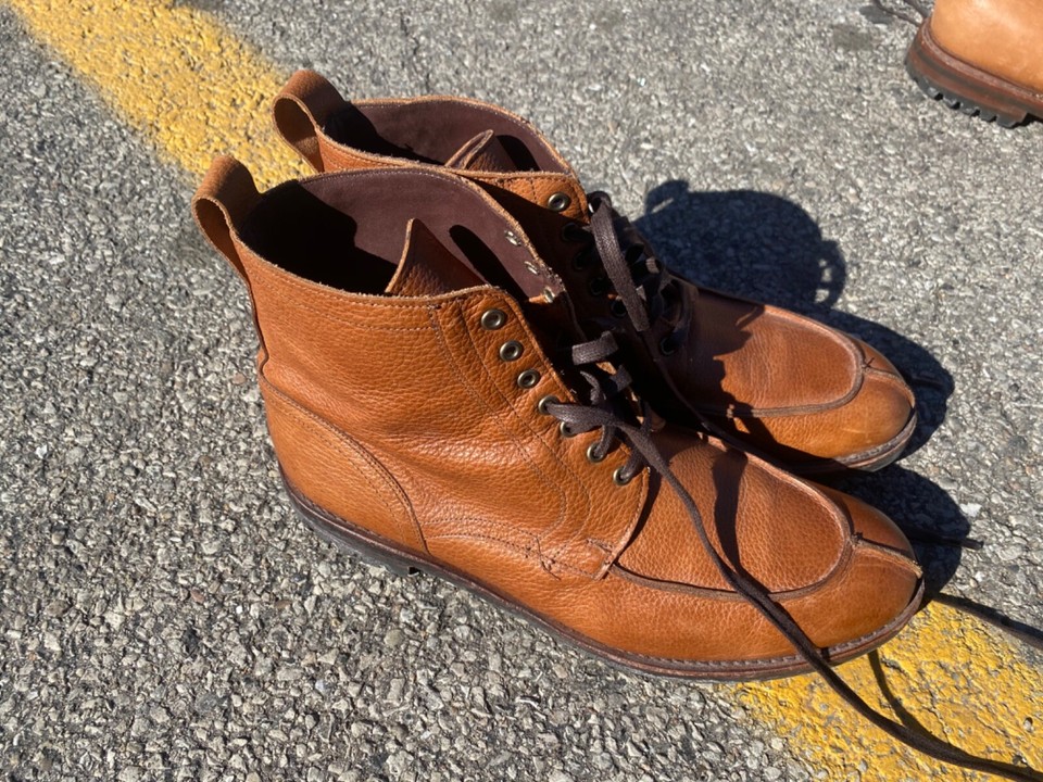 Used Allen Edmonds Rainier Split Toe Blucher Men's 11 1/2 D Boots Brown ...