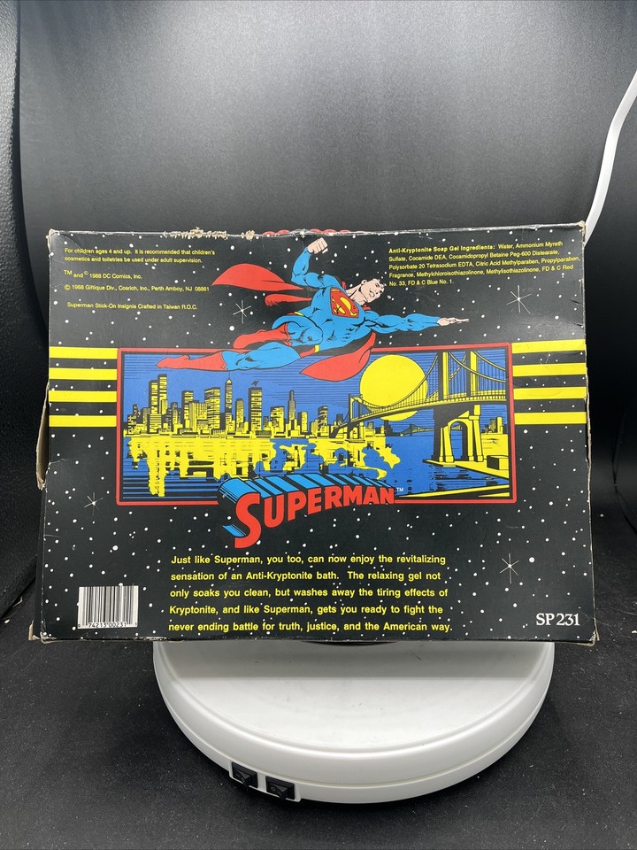 NOS! 1988 Superman Clean Up Kit Vintage Rare Anti-Kryptonite Soap For ...
