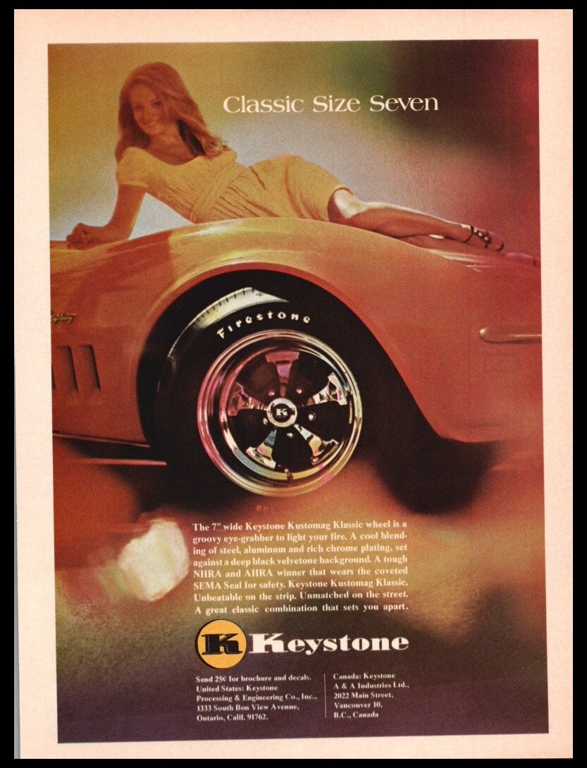 1970 Keystone Kustomag Wheels- Corvette-Vintage print ad-Man Cave ...