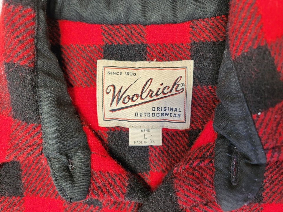 Woolrich Men's Red Buffalo Plaid Heavy Wool Shirt Sz XL | eBay