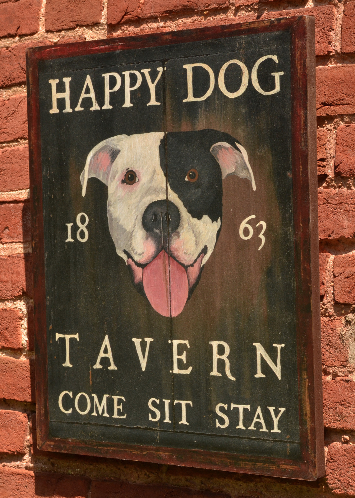 Antique Look Repro of Original Art - Trade Sign "Happy Dog Tavern ...