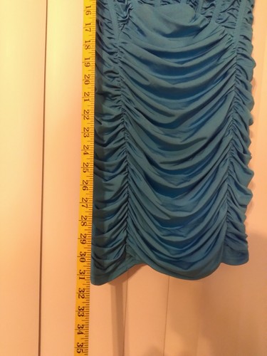 Zara Blue Draped Corset Style Mini Ruched Dress Size Large Prom Party ...