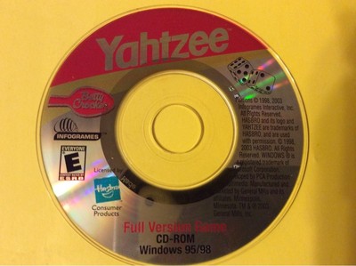 Yahtzee General Mills Mini ROM Hasbro PC Game Full Version (Win 95/98 ...