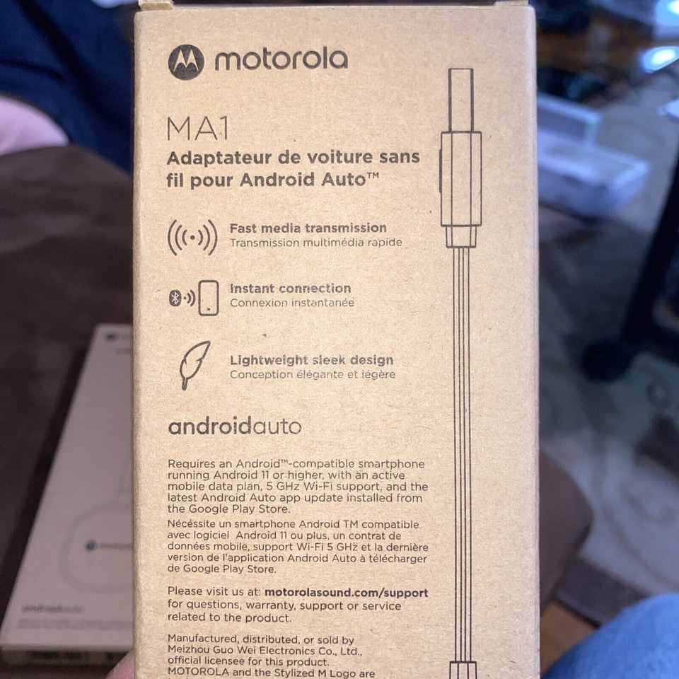 Motorola MA1 Wireless Android Auto Car Adapter Dongle NEW | eBay