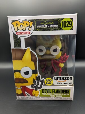 Funko Pop! The Simpsons Glow In The Dark Devil Ned Flanders Amazon ...
