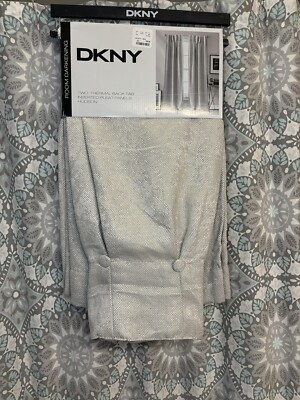DKNY HUDSON Pinch Pleat Window CURTAIN Panels Drape *ROOM DARKENING ...