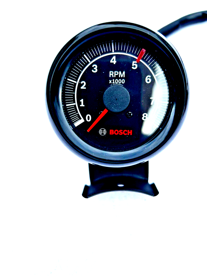 6 Volt Positive or Negative Ground Bosch Tachometer Black Face | Analog ...