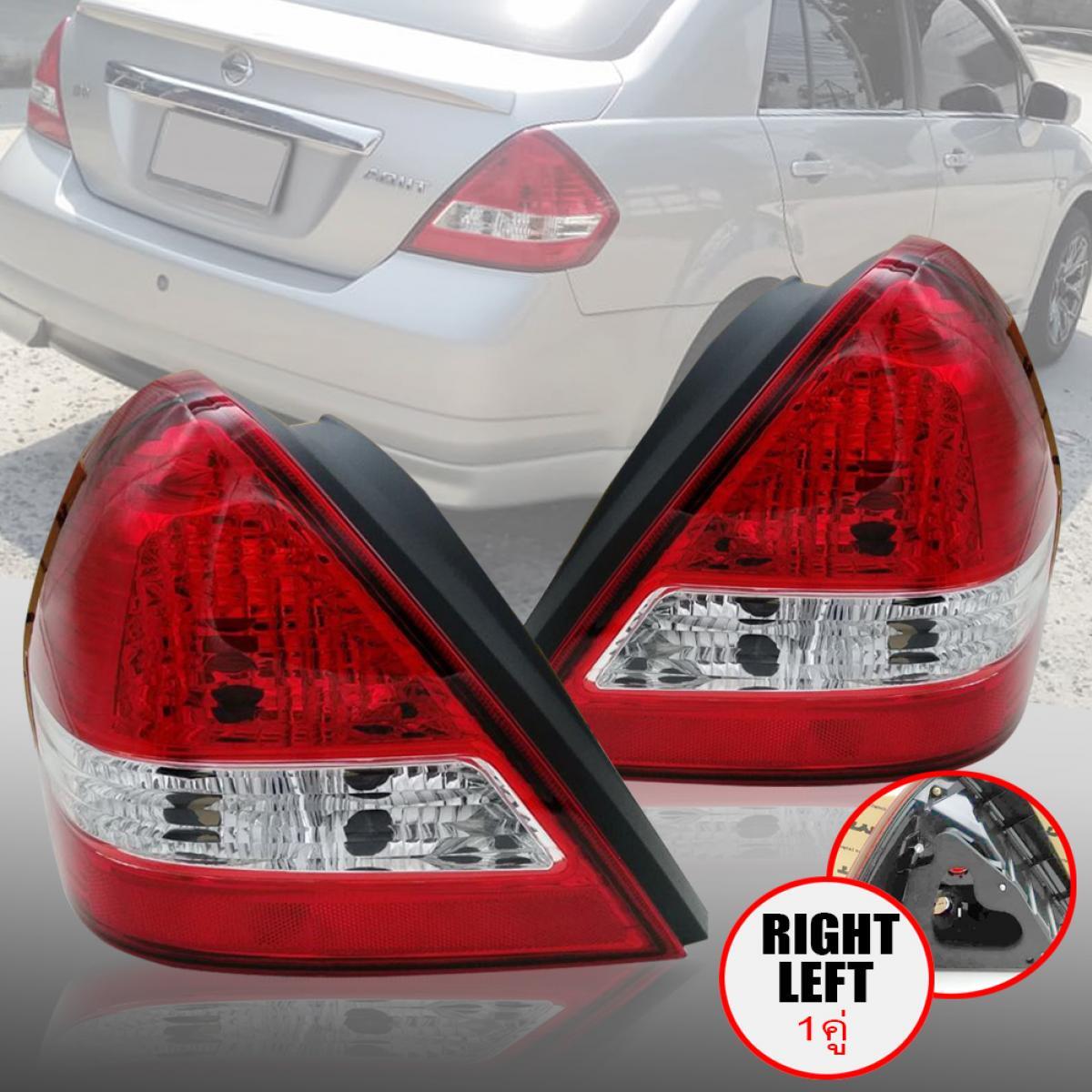 PAIR LEFT RIGHT TAIL LAMP REAR LIGHT FOR NISSAN TIIDA VERSA SC11 SEDAN ...
