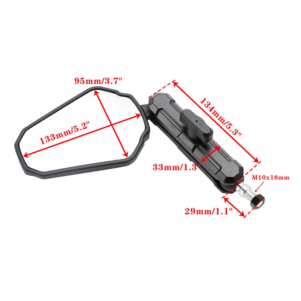 Long Arm Mirrors Enduro Mirror Kit For Adventure, Touring & Dual Sport ...