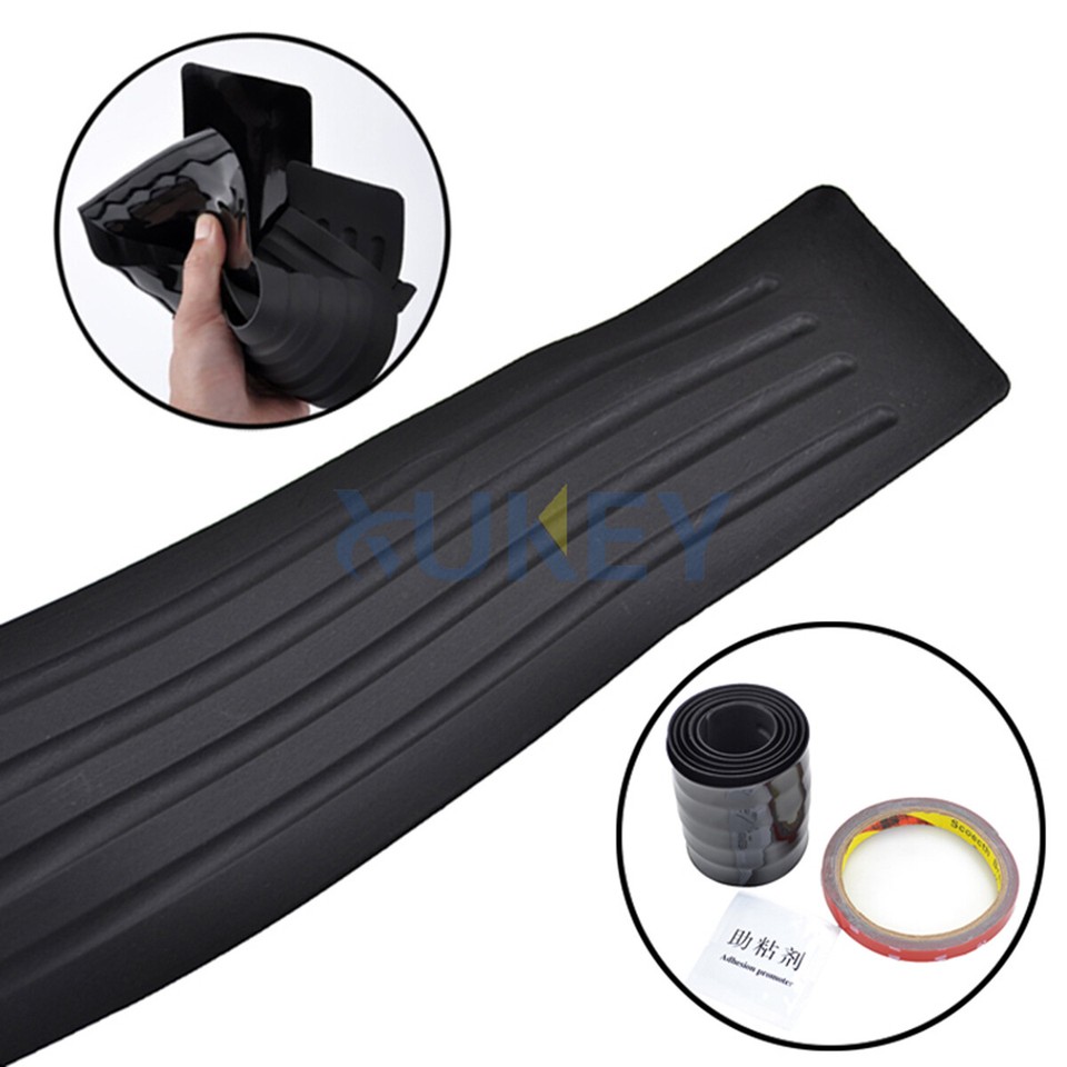 Rear Bumper Guard Trunk Edge Sill Black Rubber Protector Cover For Car ...