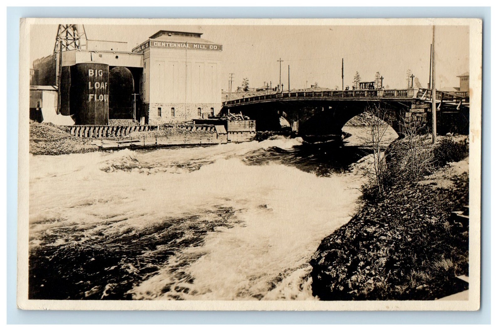 c1910's Spokane WA, Bridge Centennial Mill Co. RPPC Photo Antique ...