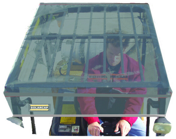 Forklift Weather Cover Guard Full & Top Cabin Canopy Sun & Rain ...