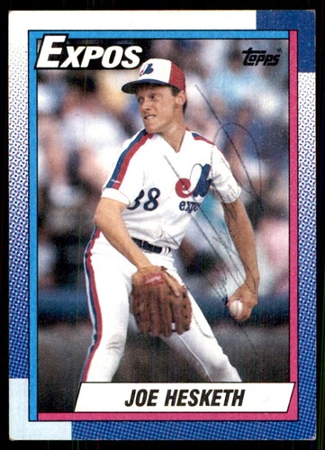 1990 Topps Signed Joe Hesketh Auto Montreal Expos #24 | eBay