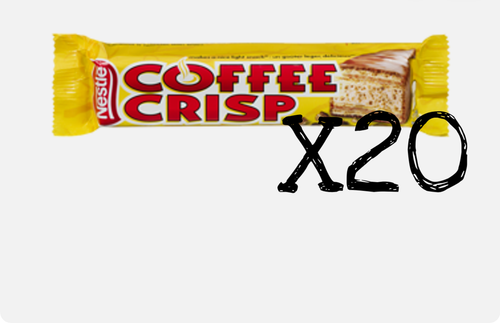Canada Coffee Crisp Chocolate Candy Bar 50g x 20 Nestle Canadian FRESH ...