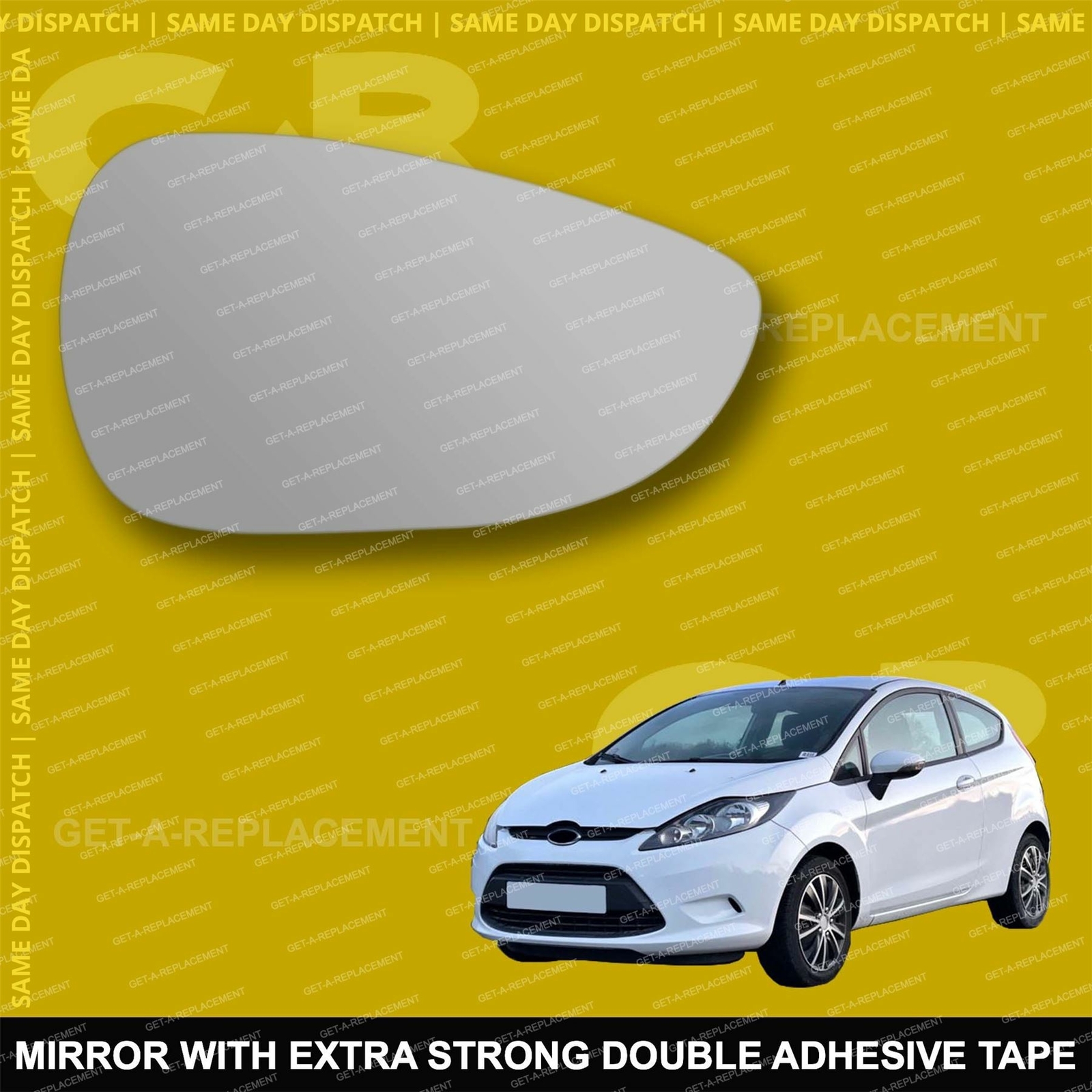 For Ford Fiesta wing mirror glass 08-17 Right Driver side Spherical | eBay
