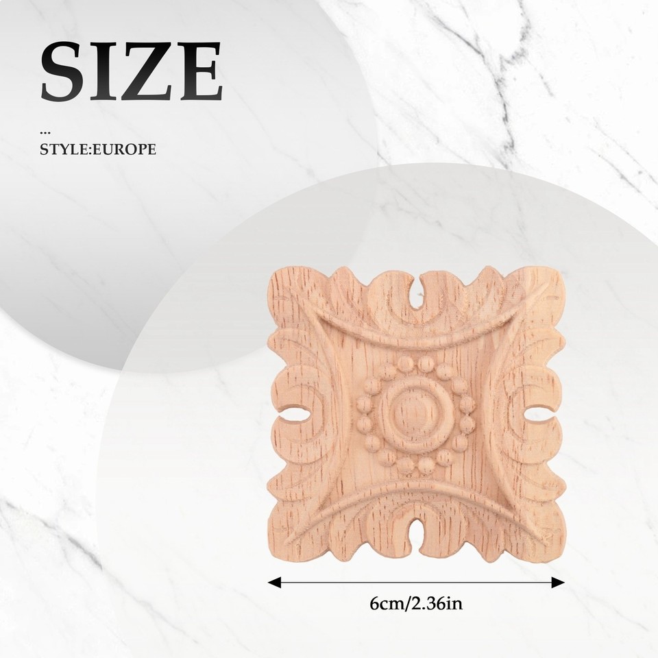 Vintage Unpainted Wood Corner Onlay Applique Frame Background Home3831 ...