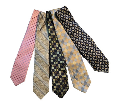 Mens Ties Lot - 5 Ties - 4 Silk Ties and - 1 Polyester | eBay