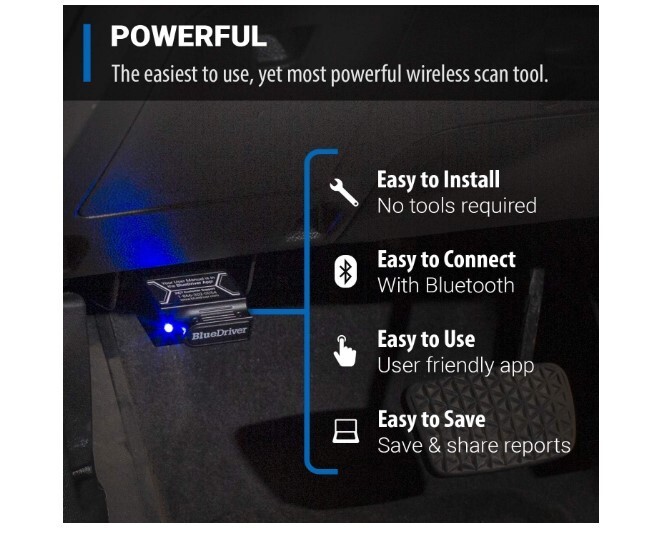 BlueDriver Pro OBD2 Car Diagnostic Scan Tool Code Reader for iPhone and ...