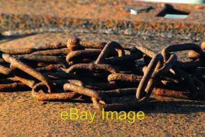Photo 6x4 Rusty Chain Carradale The chain is a part of a fishing weight ...
