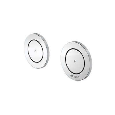 Caroma INVISI SERIES II ROUND DUAL FLUSH CUSTOM BUTTONS, CHROME ...
