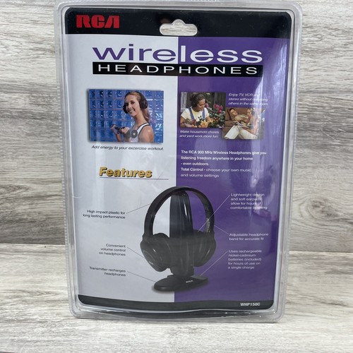 RCA WHP150 Headband Wireless Headphones - Black for sale online | eBay