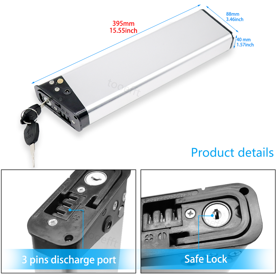 36V Lithium ion batteries for VIVI F20 Zebra Ebike ANCHEER AM001908 ...