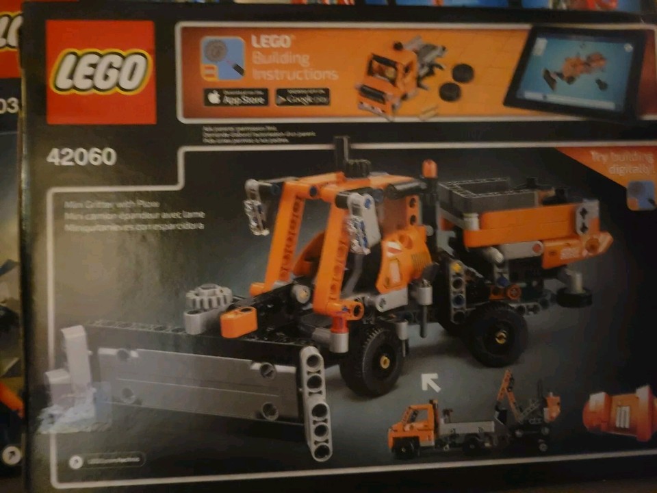NEW Lego Technic 42060 Roadwork Crew Truck Bobcat Trackhoe Excavator ...