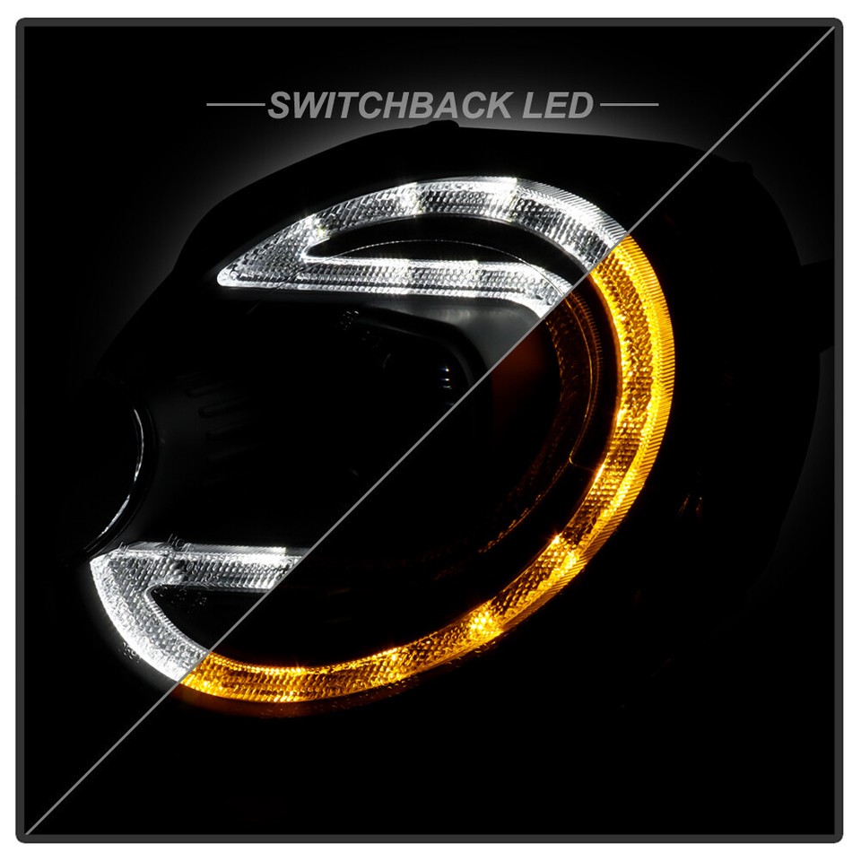 [SWITCHBACK]LED Tube Projector Headlights For 2007-2013 Mini Cooper R50 ...
