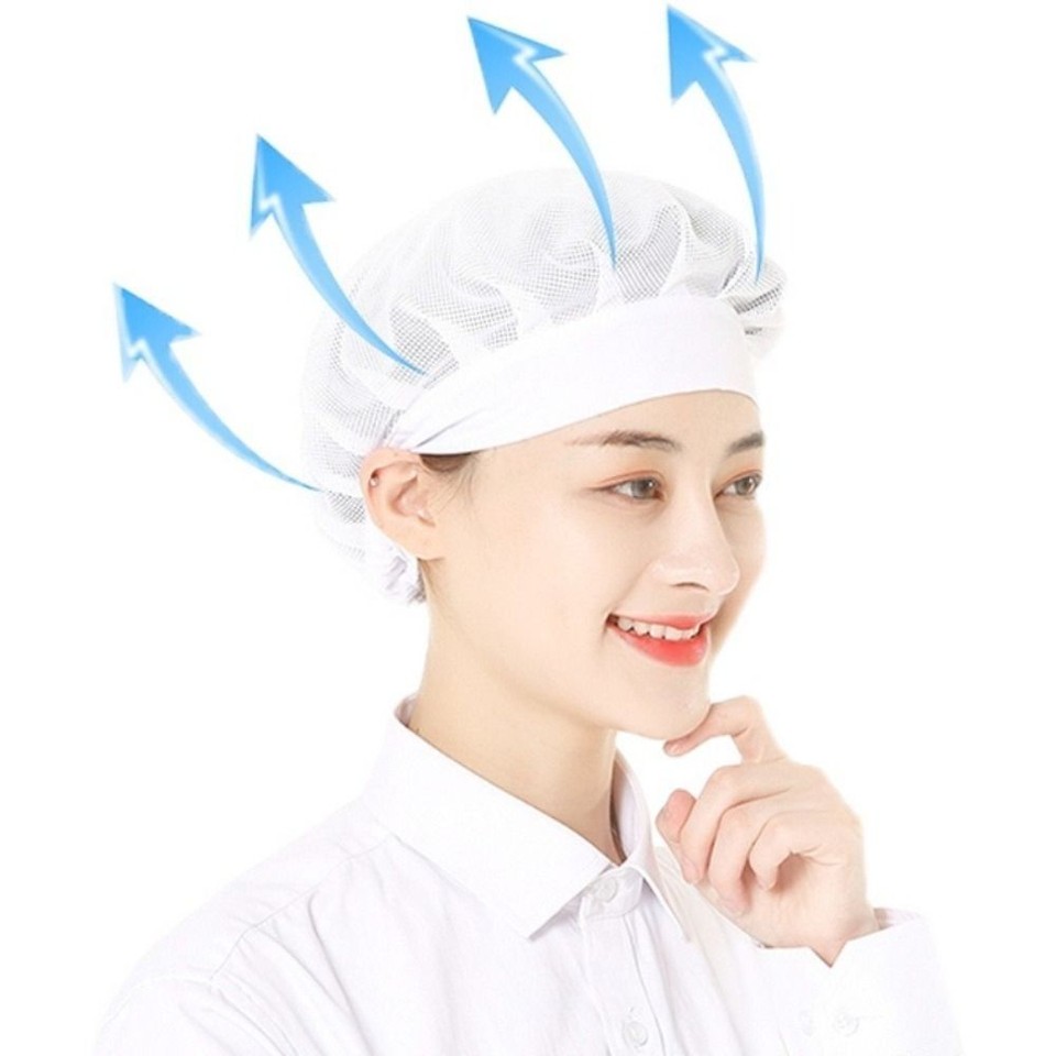 Mesh Chef Hat Hair Nets Cooking Hygienic Cap Work Hat Canteen Catering ...
