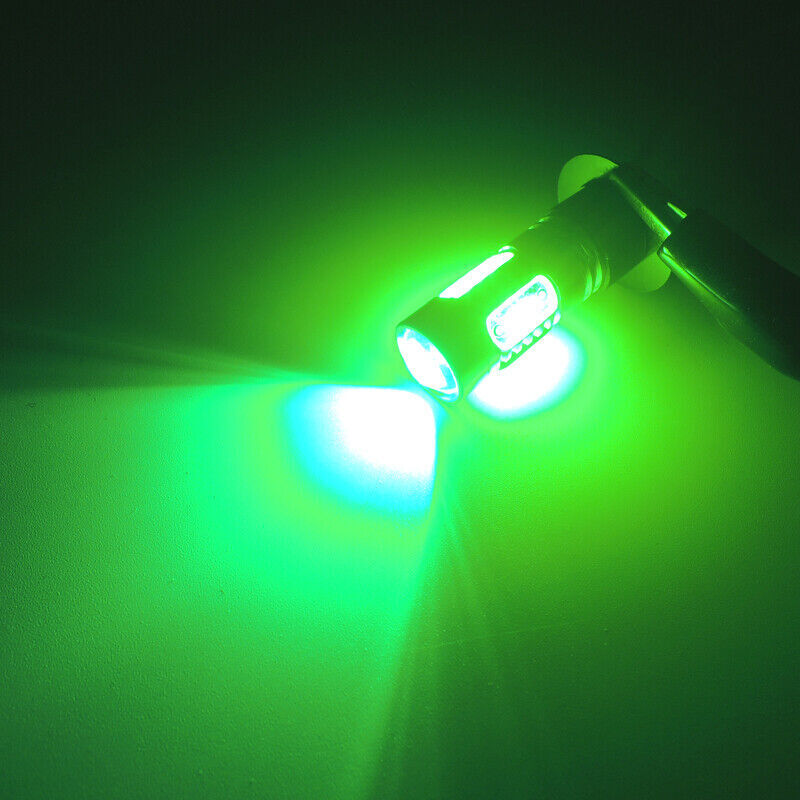 2pcs Bright Green High Power H3 LED Bulbs for Car Truck Driving Fog ...