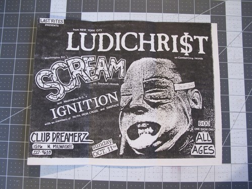 vtg punk hardcore flyer - Ludichrist Scream Ignition Club Dreamerz 8 ...