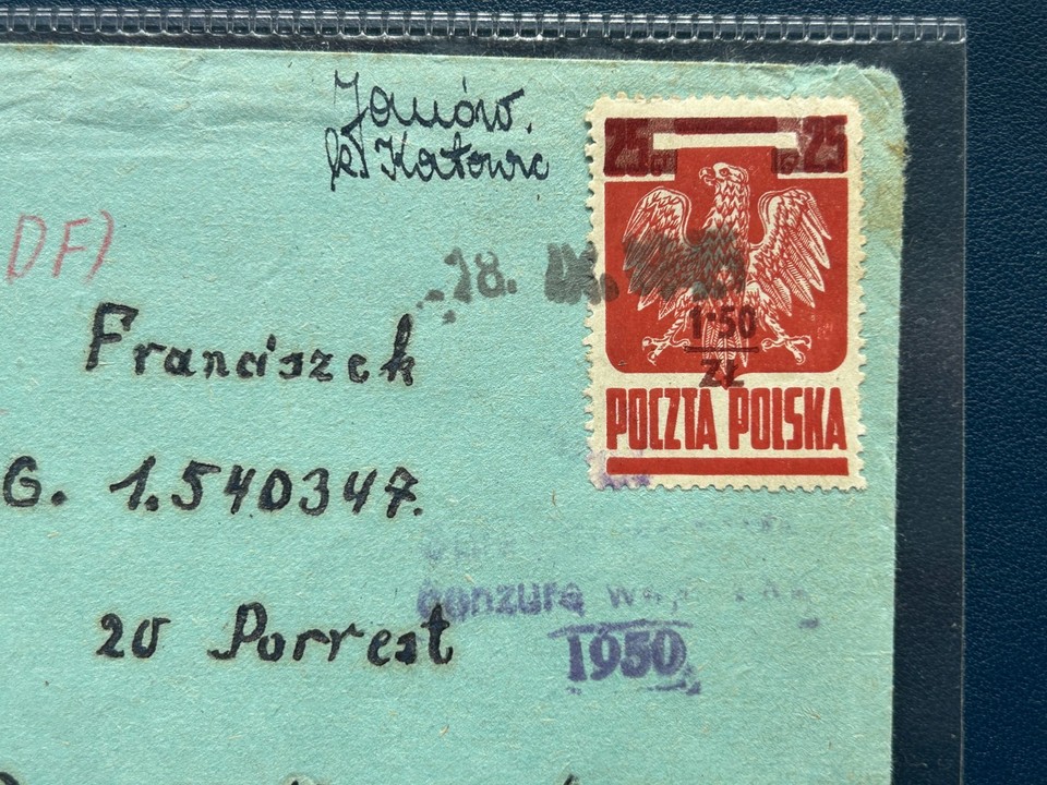 Poland posted 1945 received 1950 POW cover Repatriated Polish Censor ...