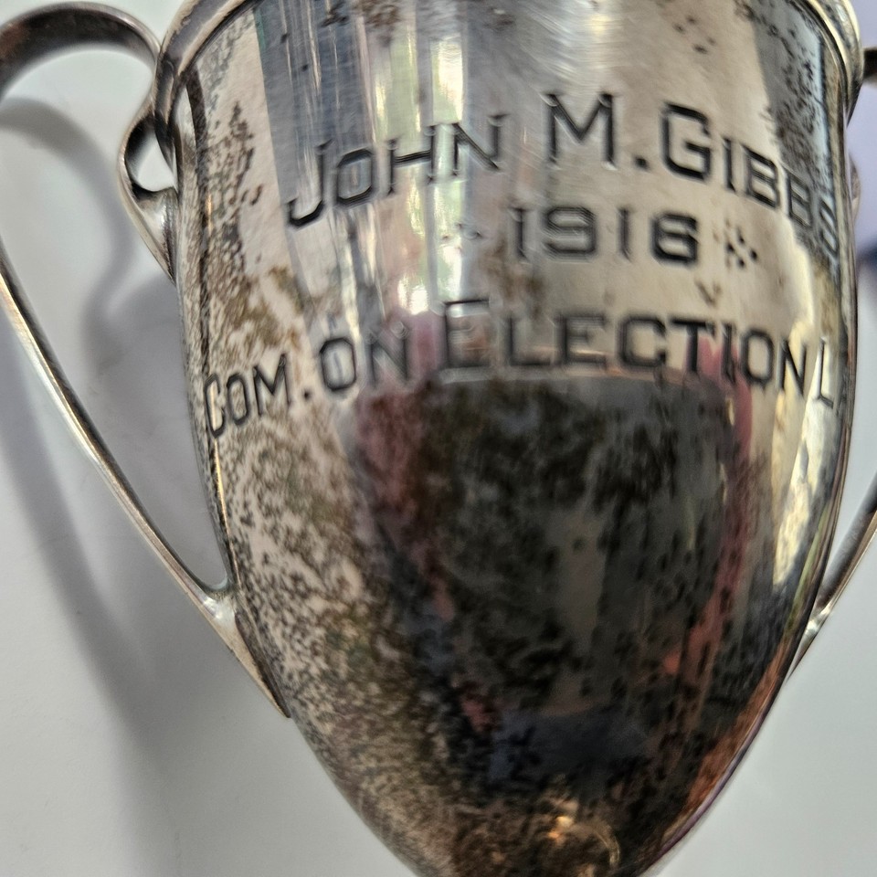 Rare 1916 Sterling Silver Award Cup 1916 Election Laws Womans Rights ...
