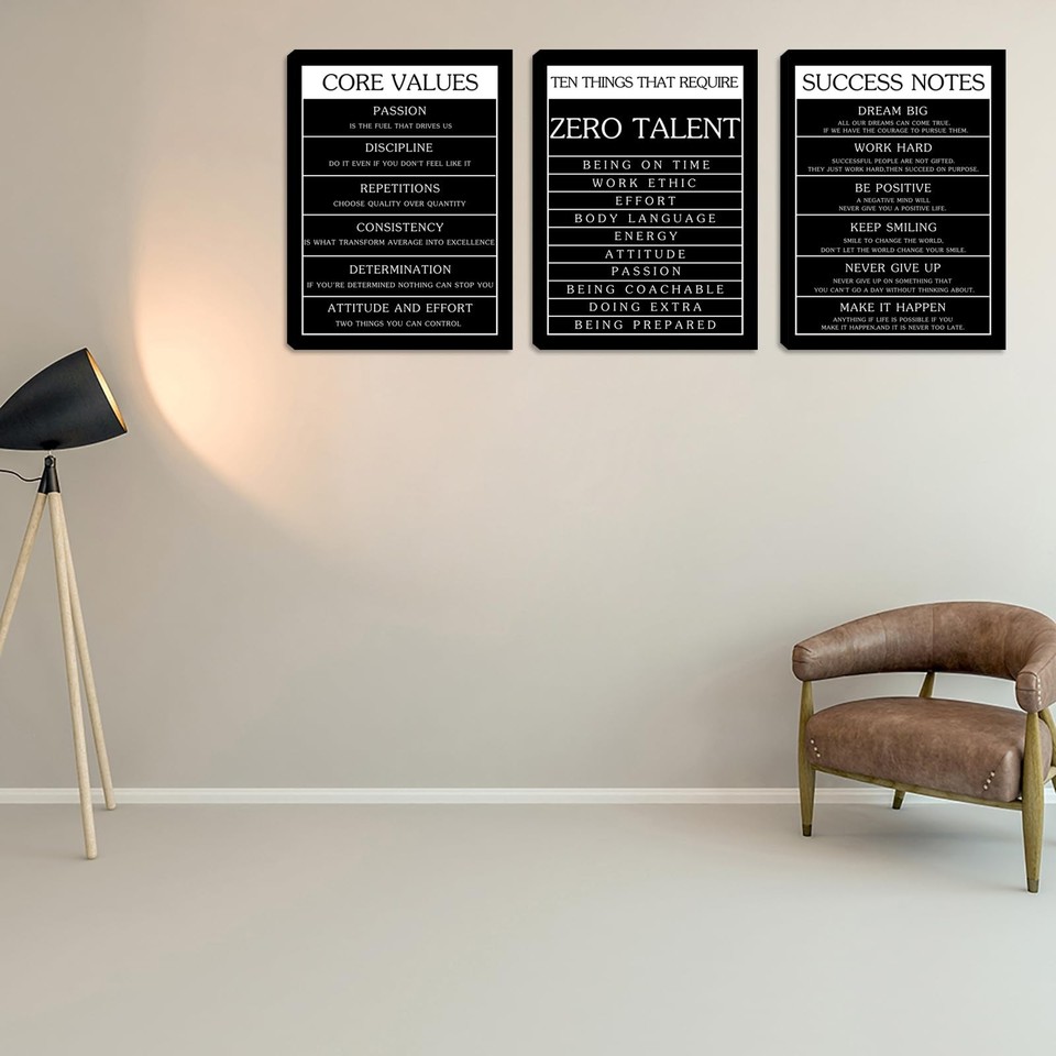 3 Pieces Motivational Wall Decor Inspirational Wall Art Motivational ...