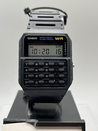Casio Calculator Wrist Watch CA 53W Water Resistant Alarm Chronograph ...