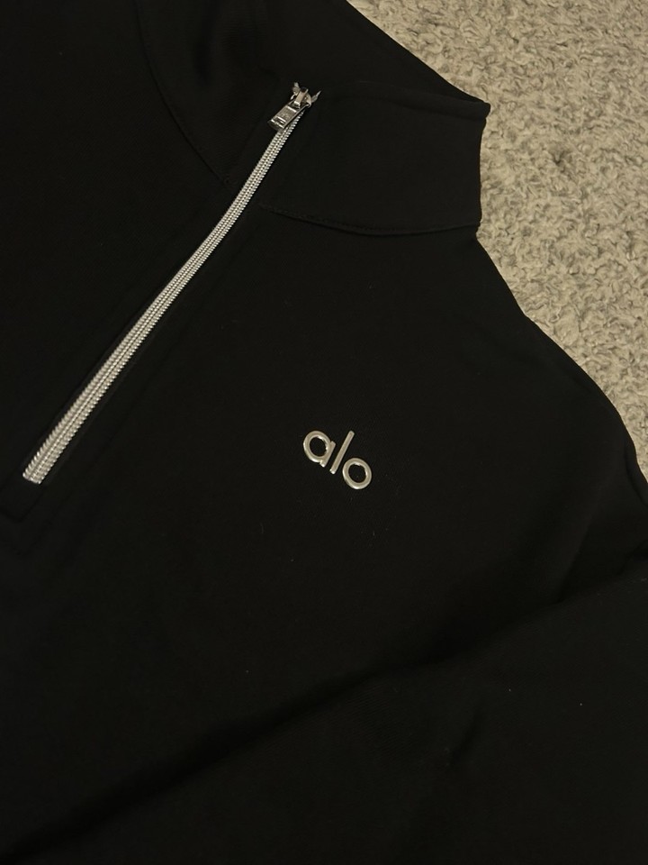 Brand new Alo Yoga Accolade 1/4 Zip Tracksuit in black, size XS RRP £ ...