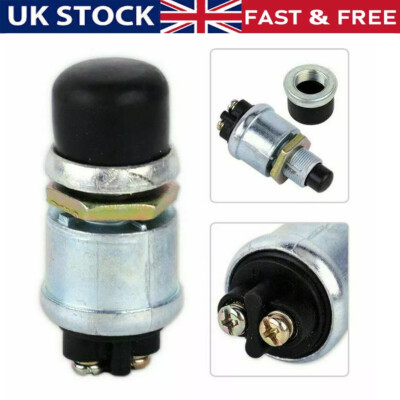 12 Volt DC Waterproof Heavy-Duty Momentary Push-Button Starter Switch ...