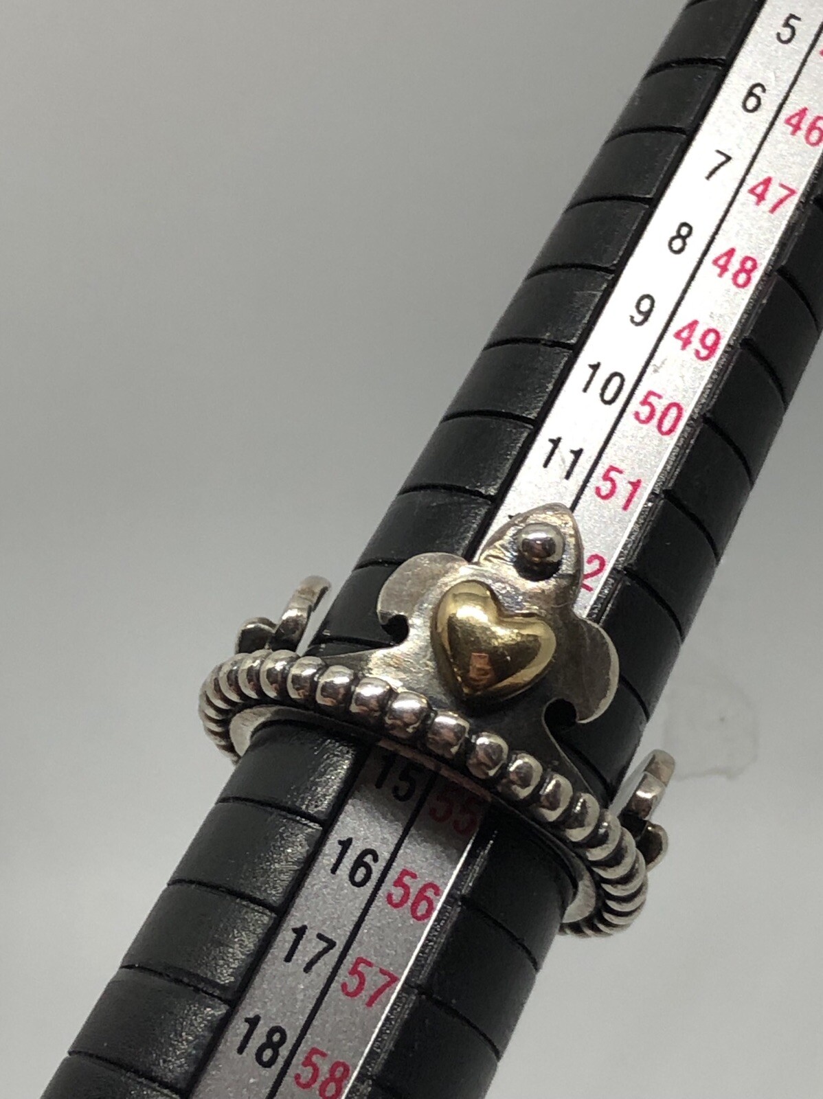 Trollbeads Ring King Of Hearts Silver And 18ct Gold Tagri-00206 Genuine ...