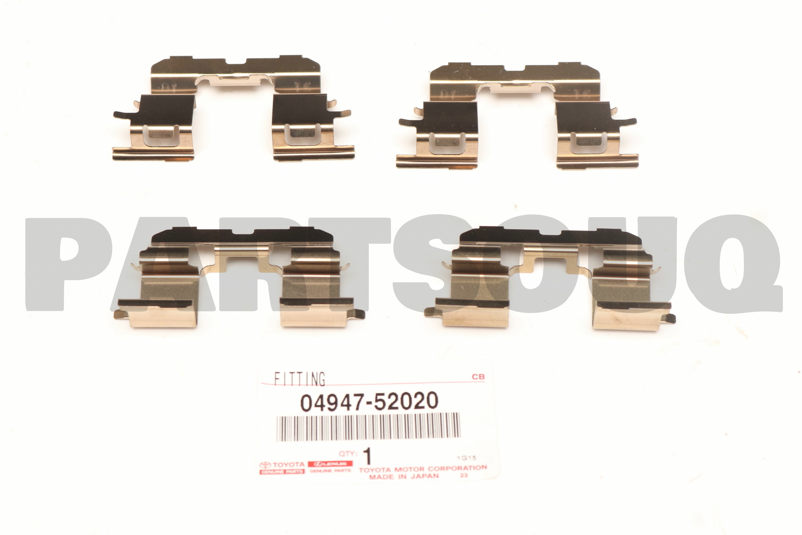 0494752020 Genuine Toyota FITTING KIT, DISC BRAKE, FRONT 04947-52020 ...