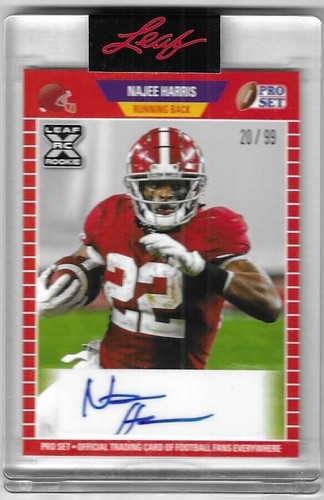 Najee Harris 2021 LEAF PRO SET ROOKIE AUTOGRAPH CARD Chargers Steelers ...